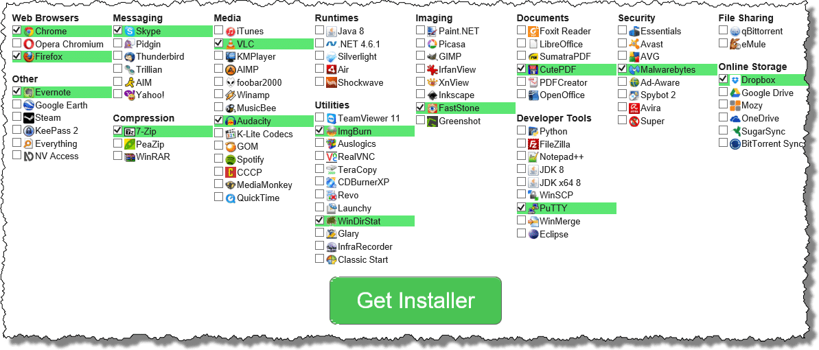 Ninite - Install Popular Free Applications Quickly, Easily, and ... Ninite - Install Popular Free Applications Quickly, Easily, and ...
